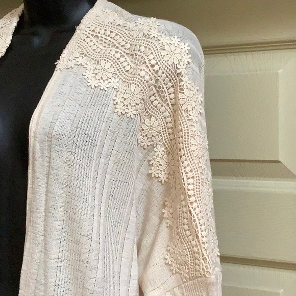 Eyeshadow | Sweaters | Nwt Eyeshadow Ivory Lace Oversized Cardigan ...